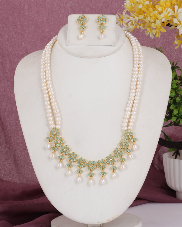 Real Natural Fresh Water Double String Pearl Set With Certificate For ...