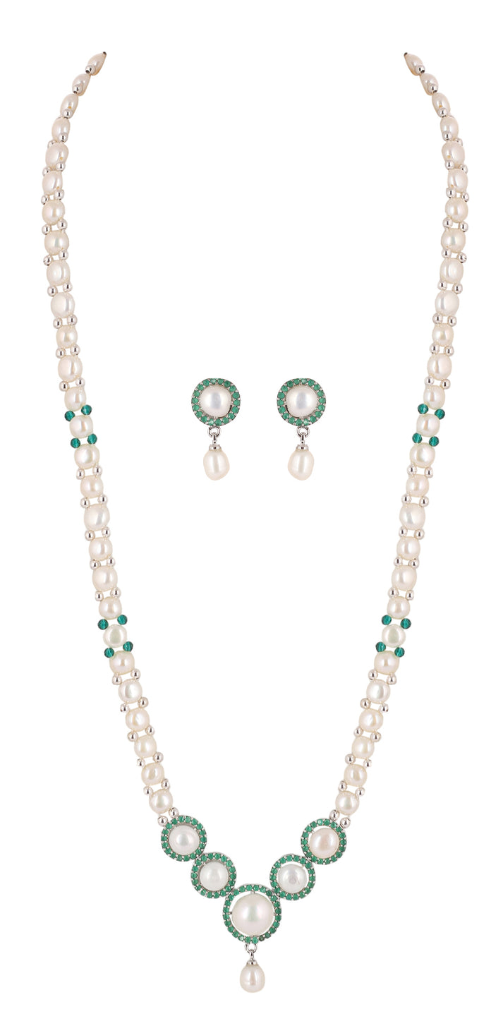 Real Natural Fresh Water Button Pearl Set For Women With Certificate(D ...