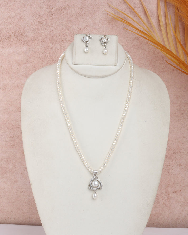Real Natural Fresh Water Single String Small Size Pearls Set For Women ...