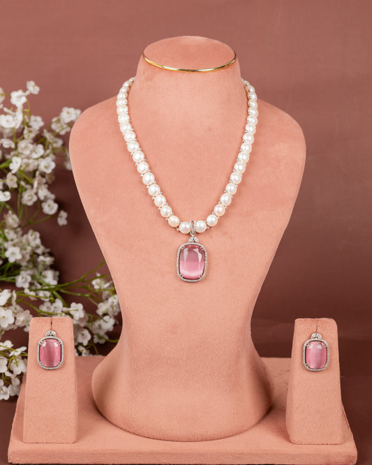 Single Layer Real Pearl Set – Hyderabadi Pearls Set – Pitti Jewels & Pearls