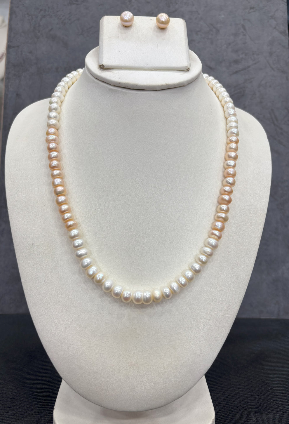 Real Fresh Water Pearl Mala Set – Triple Strand Elegance – Pitti Jewels ...