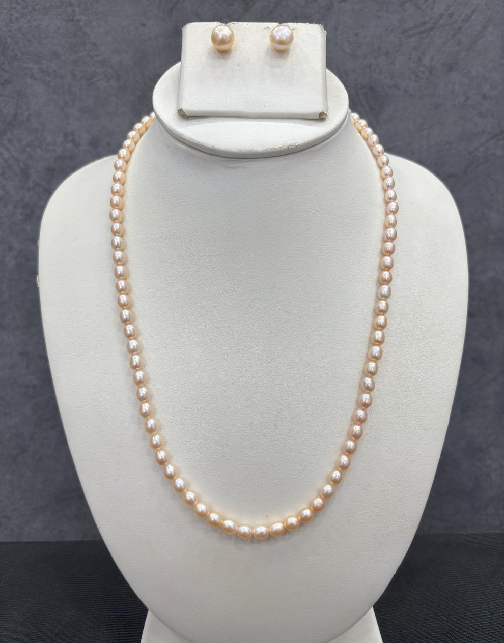 Real Fresh Water Pearl Mala Set – Triple Strand Elegance – Pitti Jewels ...